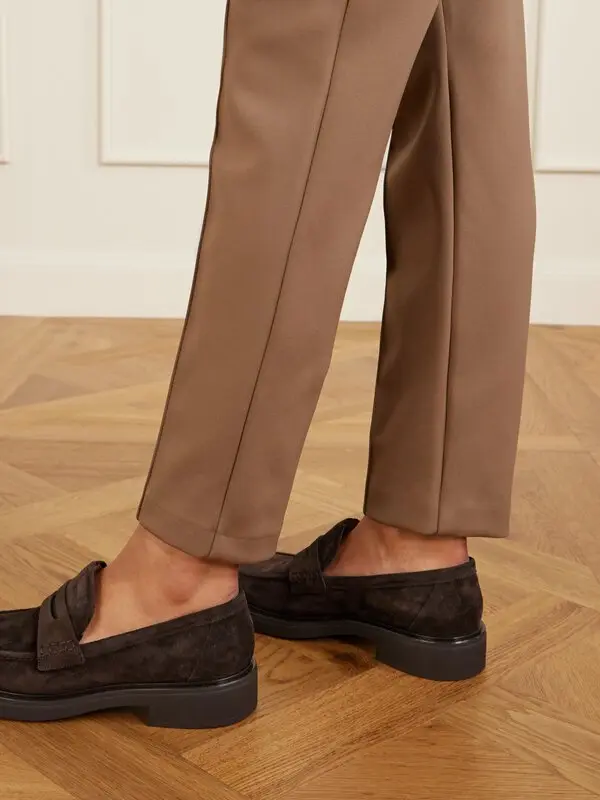 Max Mara Pergola Jersey Tapered Pants - Brown