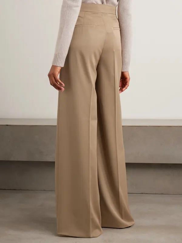 Max Mara Quorum Pleated Wool-twill Wide-leg Pants