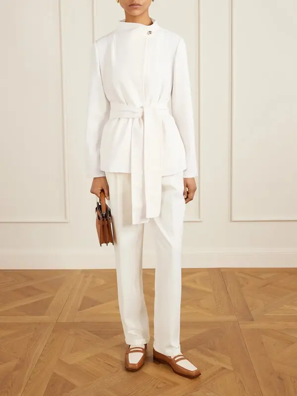 Max Mara Belted Scuba Jacket - Neutrals