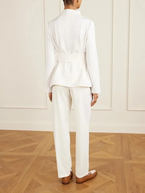 Max Mara Belted Scuba Jacket - Neutrals