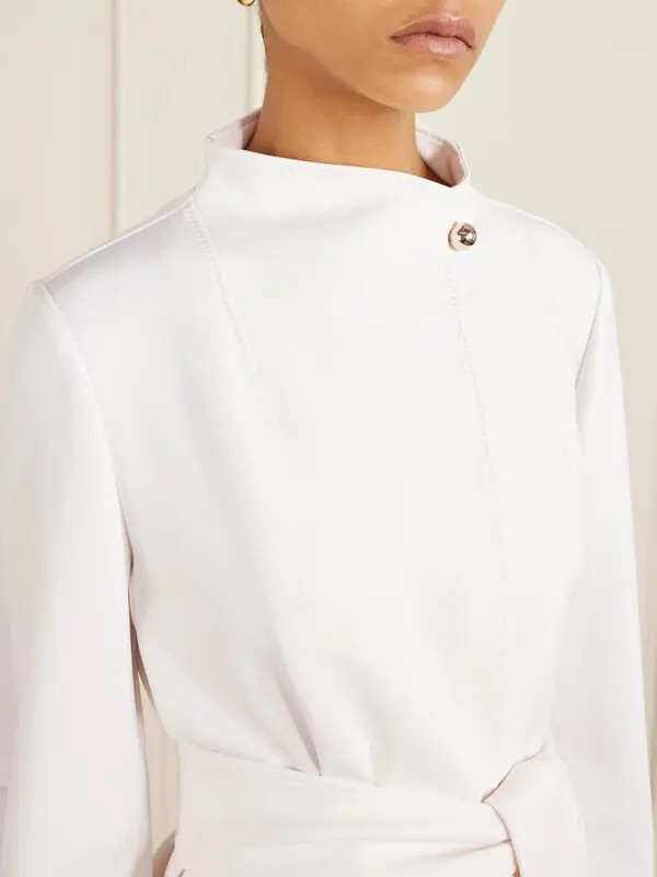 Max Mara Belted Scuba Jacket - Neutrals