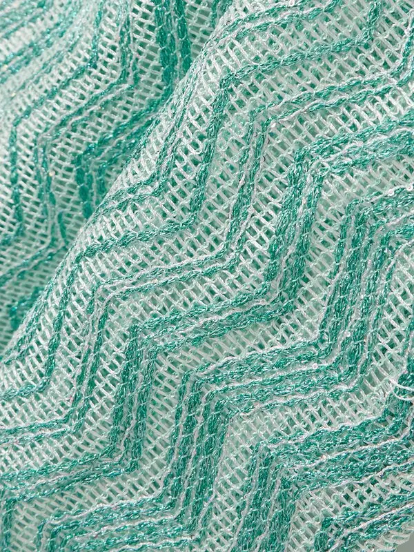 Missoni Striped Metallic Crochet-knit Coverup