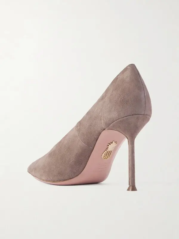 AQUAZZURA Voltaire 85 Suede Pumps