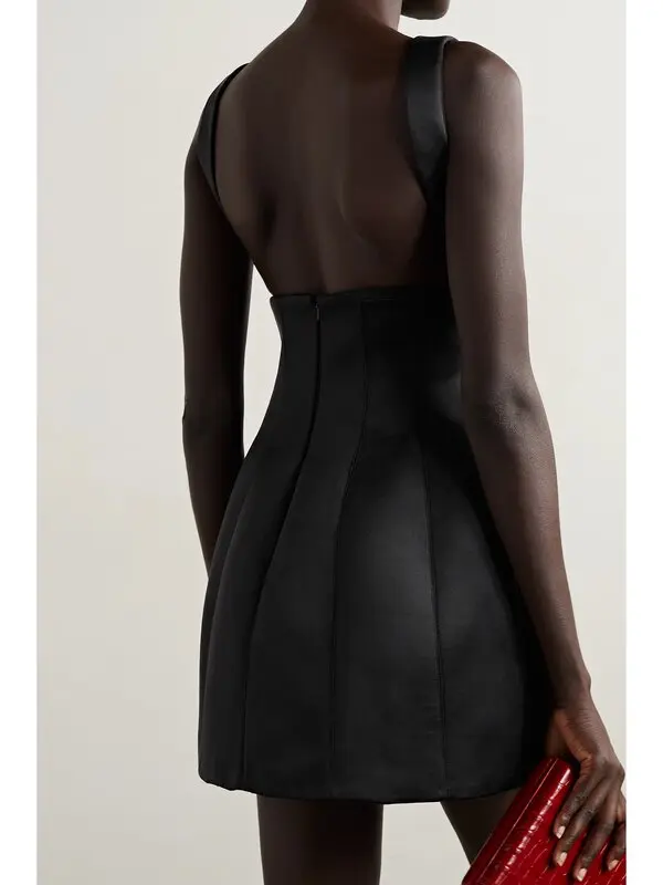 Brandon Maxwell Silk-satin Mini Dress