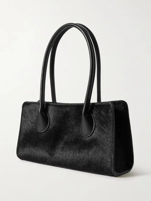 Lié Studio The Lou Calf Hair Shoulder Bag - Black