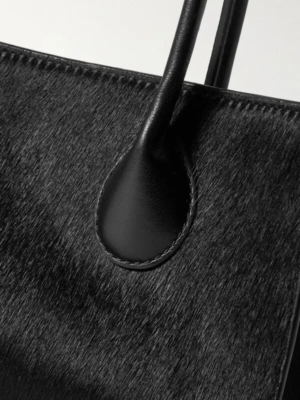 Lié Studio The Lou Calf Hair Shoulder Bag - Black