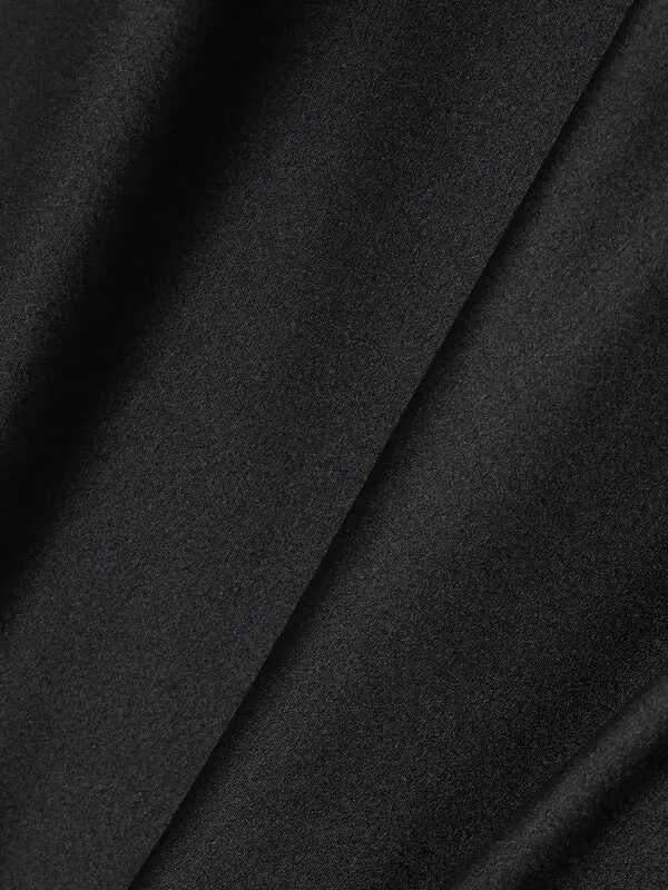 Comme Si Silk-charmeuse Straight-leg Pants - Black