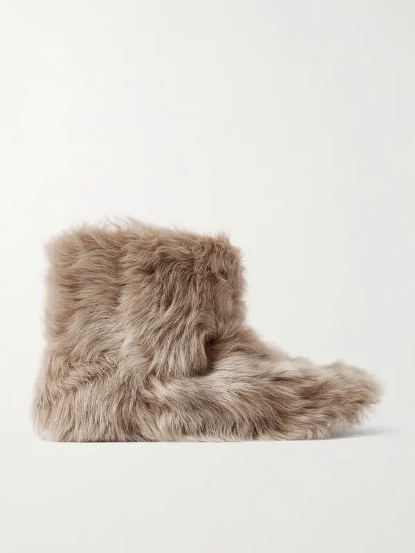 CHRISTEN Big Shearling Ankle Boots - Neutrals