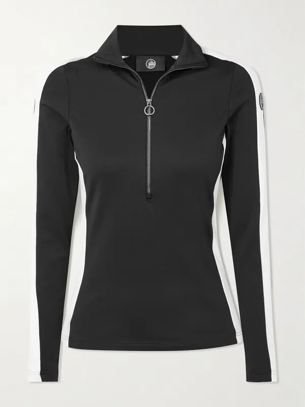 Fusalp Negam Logo-appliquéd Striped Base Layer - Black