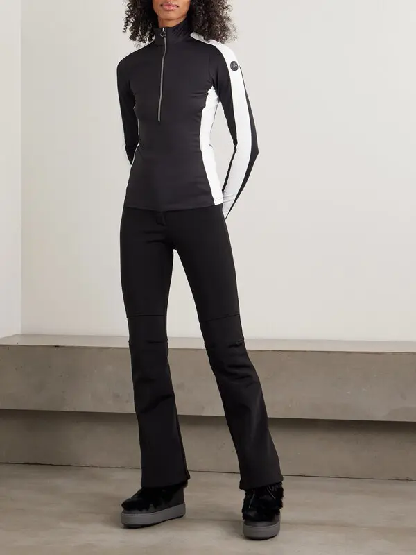 Fusalp Negam Logo-appliquéd Striped Base Layer - Black