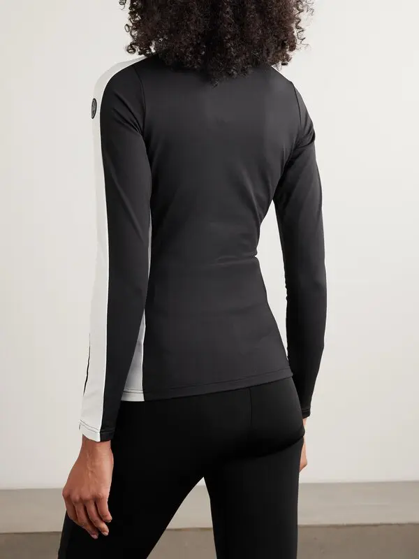 Fusalp Negam Logo-appliquéd Striped Base Layer - Black