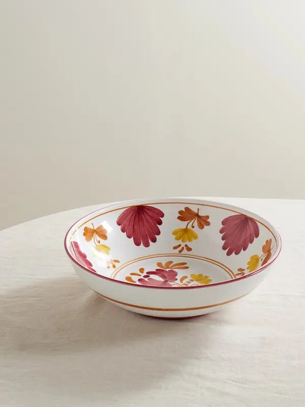 CABANA Blossom Painted Ceramic Salad Bowl - Multi