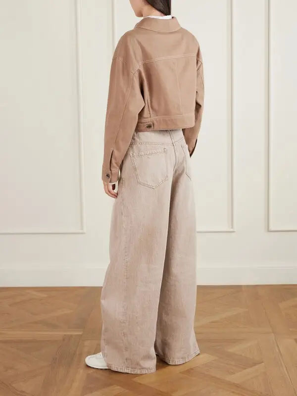 Brunello Cucinelli Cropped Cotton-twill Jacket