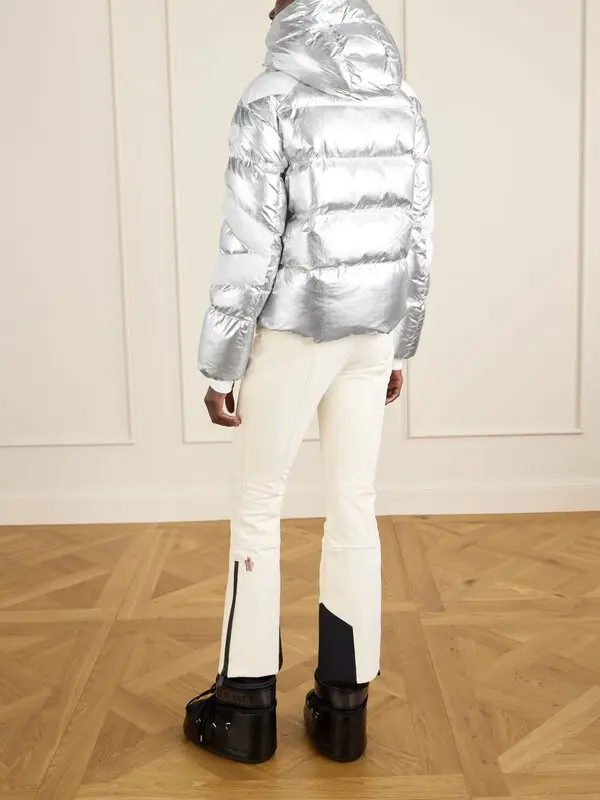 Fusalp Charloy Hooded Quilted Metallic Jacket - Silver