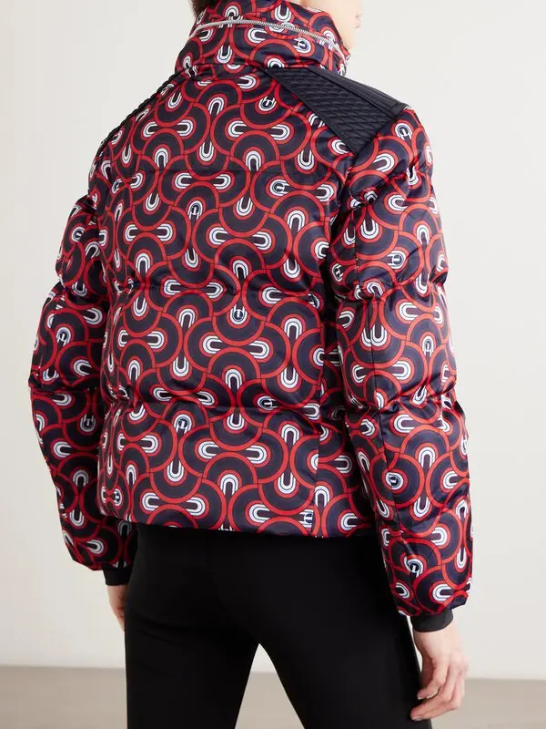 Fusalp Tatum Pilule Printed Quilted Ski Jacket - Red