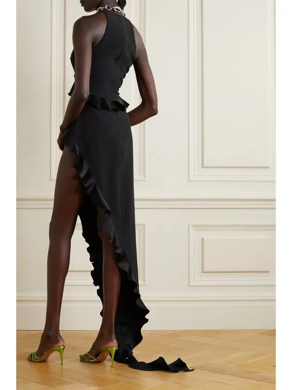 David Koma Cutout Crepe Gown