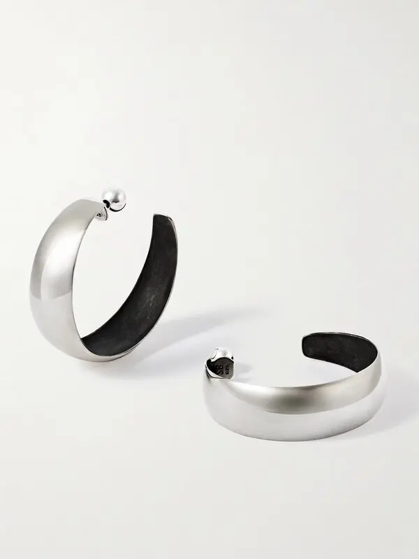 SOPHIE BUHAI Moon Hoop Earrings - Silver