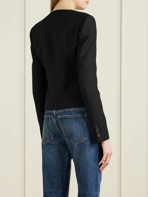 Khaite Nara Grain De Poudre Wool Jacket