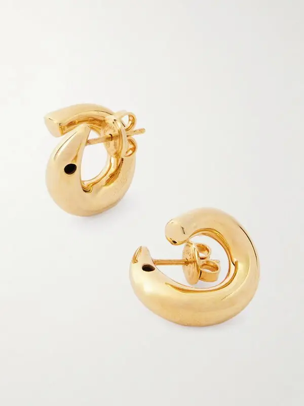 Bottega Veneta Plated Hoop Earrings - Gold