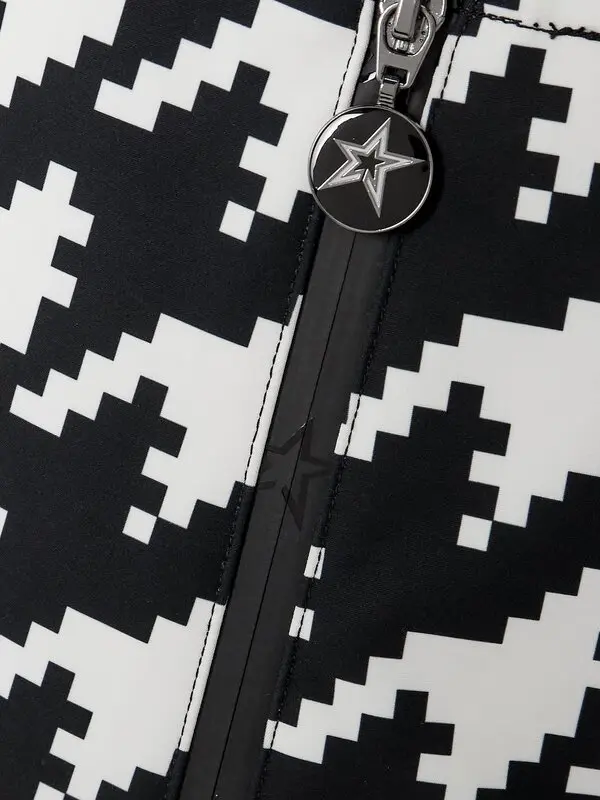 Perfect Moment Houndstooth Ski Salopettes - Black