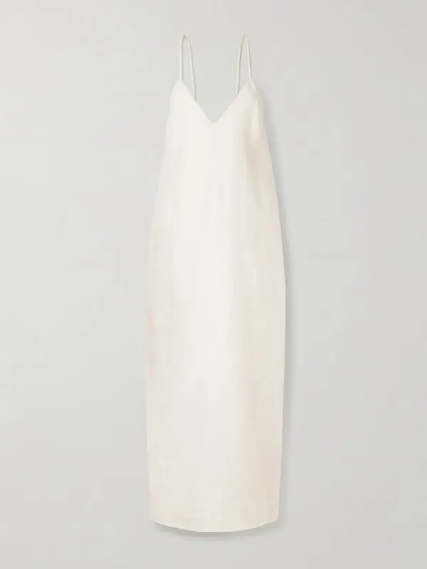 Khaite Taja Linen Maxi Dress