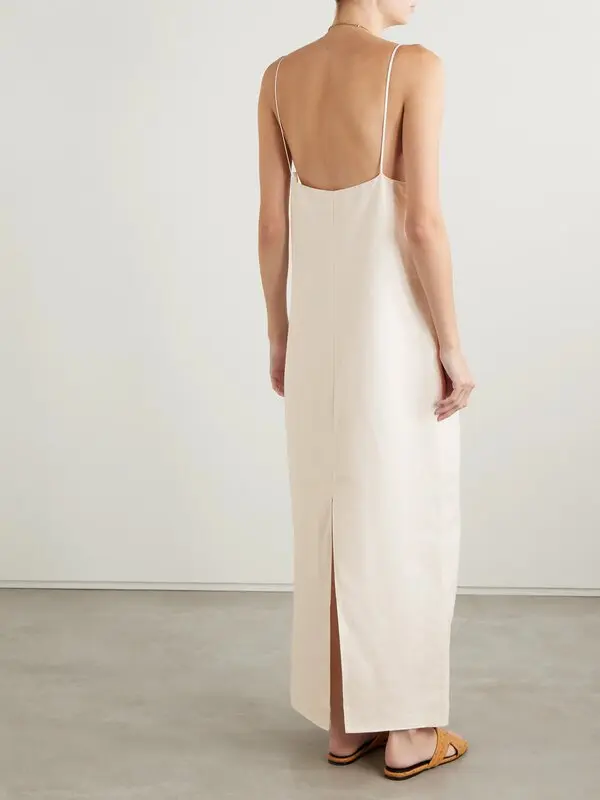 Khaite Taja Linen Maxi Dress