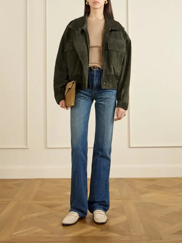 Saint Laurent Ribbed-knit Wool, Cashmere, And Silk-blend Top