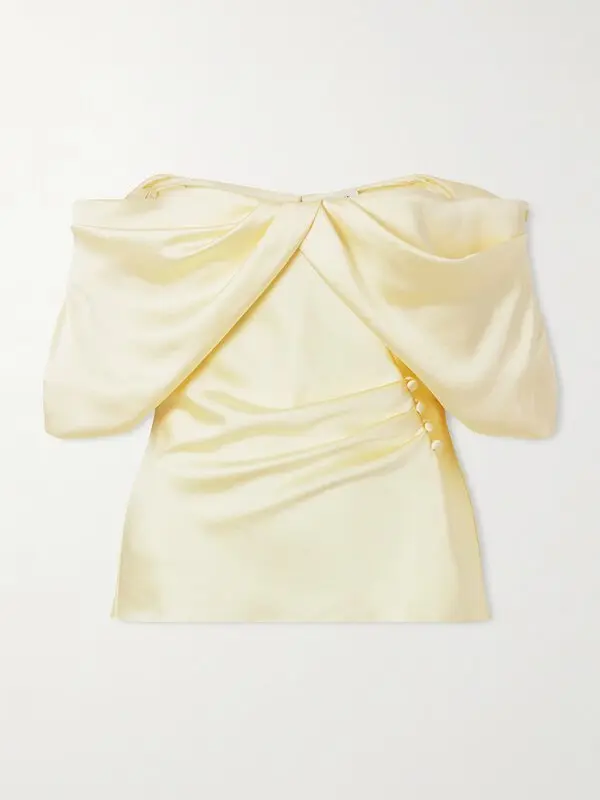 Alexander McQueen Off-the-shoulder Satin Top