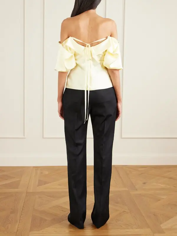 Alexander McQueen Off-the-shoulder Satin Top
