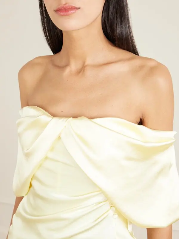Alexander McQueen Off-the-shoulder Satin Top