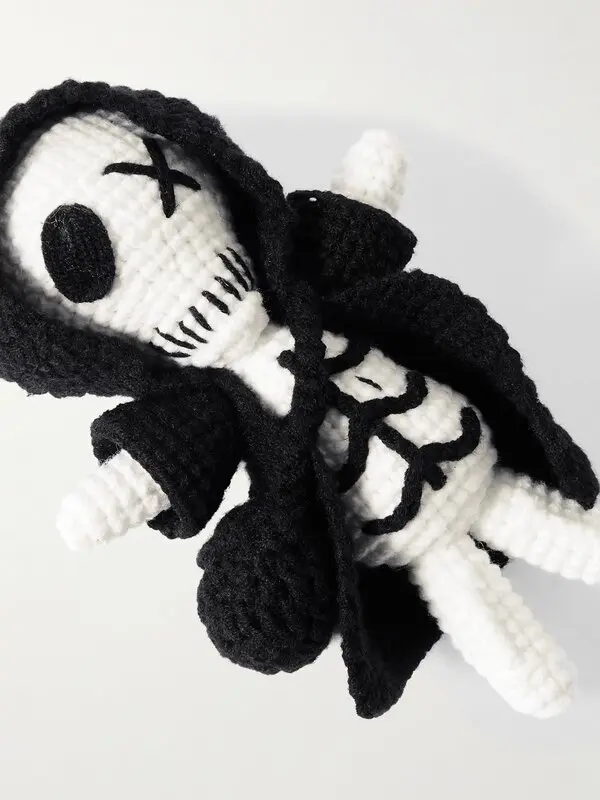 Alexander McQueen Doll Crocheted Cotton-blend Charm