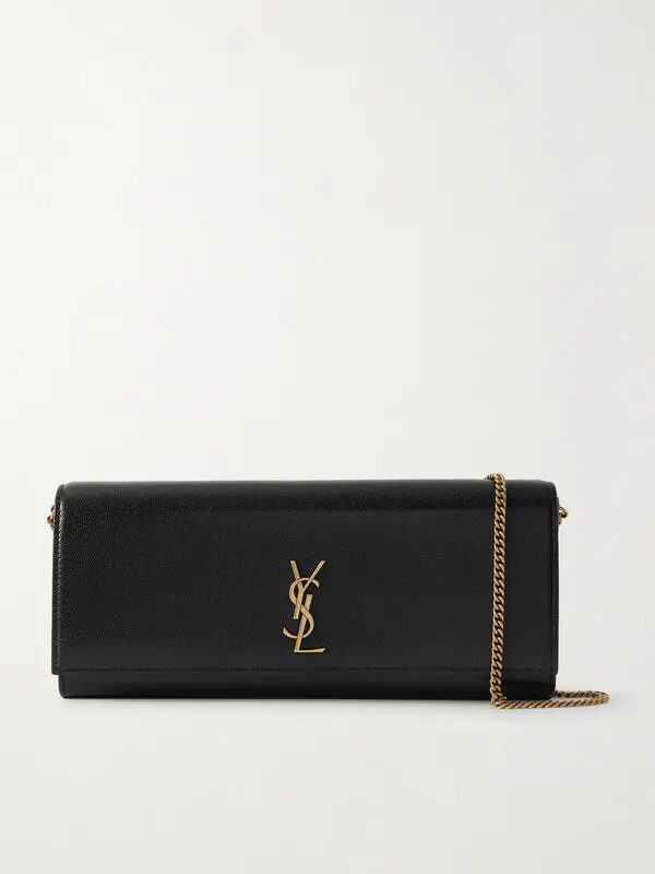 Saint Laurent Kate Embossed-leather Clutch
