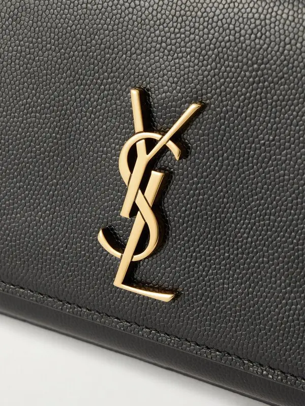 Saint Laurent Kate Embossed-leather Clutch