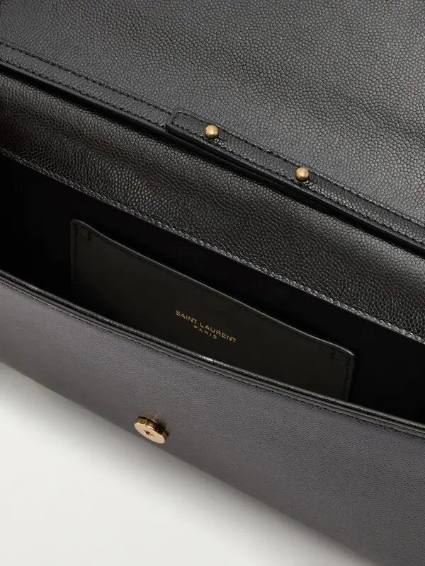 Saint Laurent Kate Embossed-leather Clutch