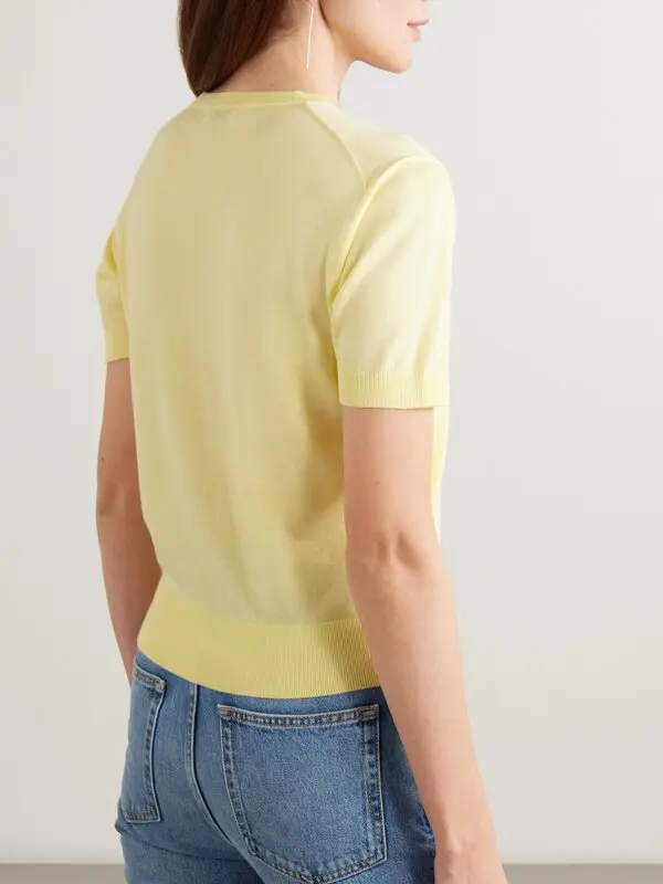 Saint Laurent Wool, Cashmere And Silk-blend Top