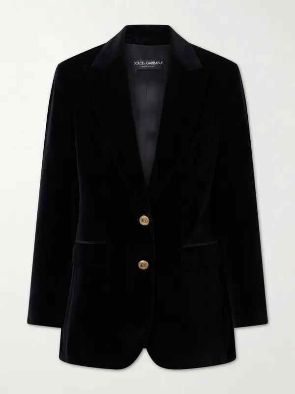 Dolce & Gabbana Cotton-velvet Single-breasted Blazer