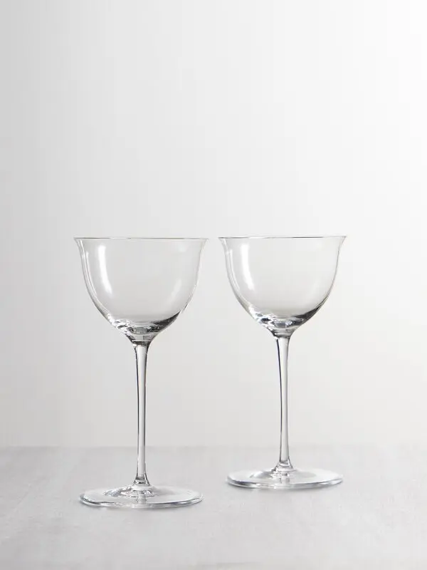 LOBMEYR Set Of Two Crystal Wine Glasses - Neutrals