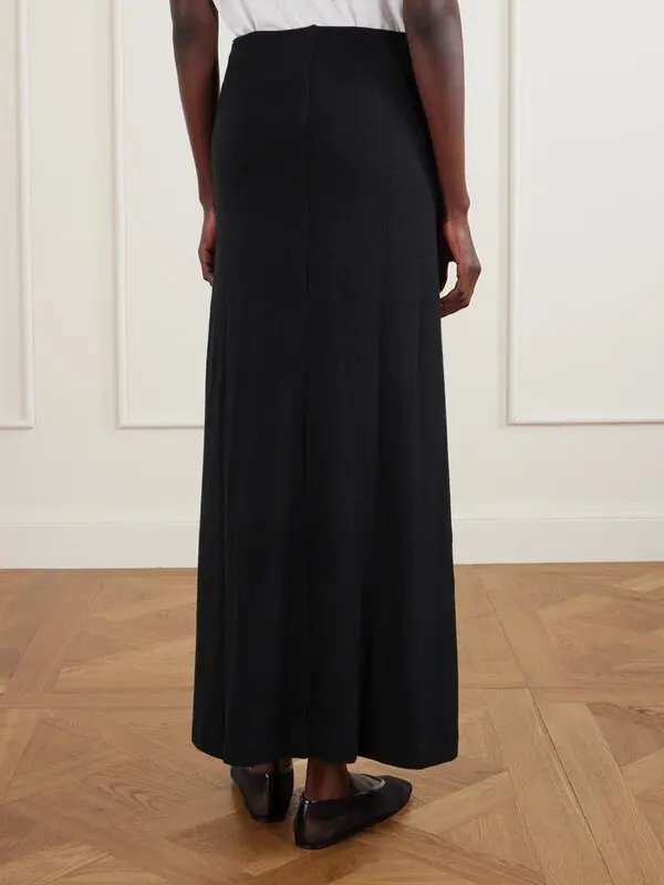 LESET Lauren Stretch-knit Maxi Skirt - Black
