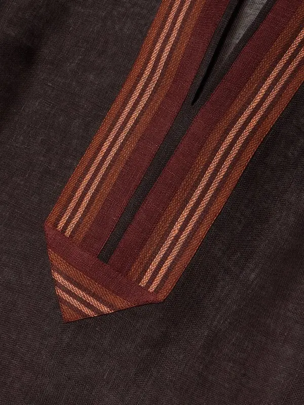 Tory Burch Striped Linen Tunic