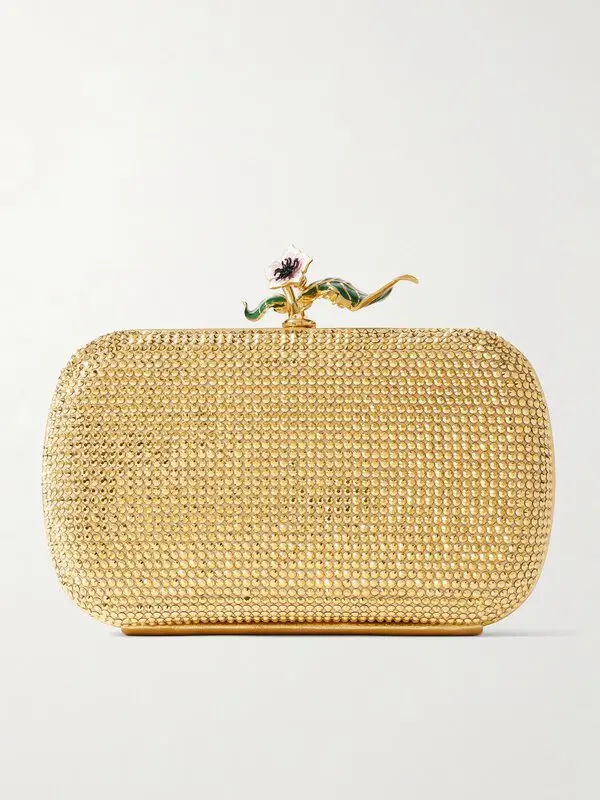 Bottega Veneta Knot-embellished Metallic Leather Clutch