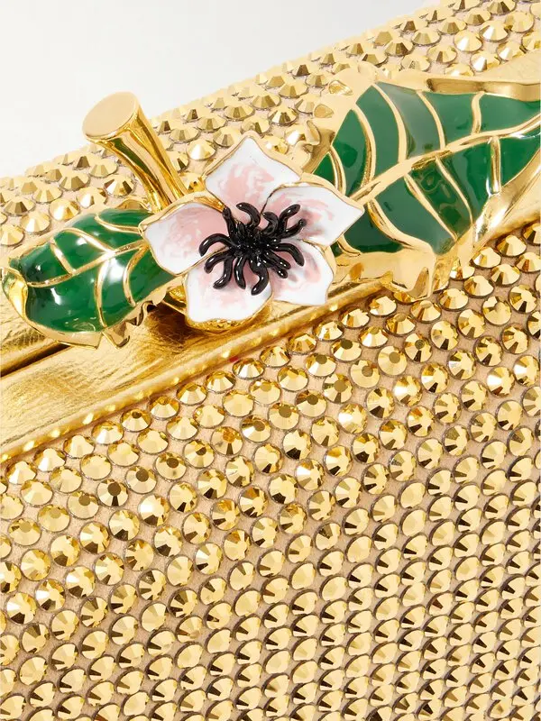 Bottega Veneta Knot-embellished Metallic Leather Clutch