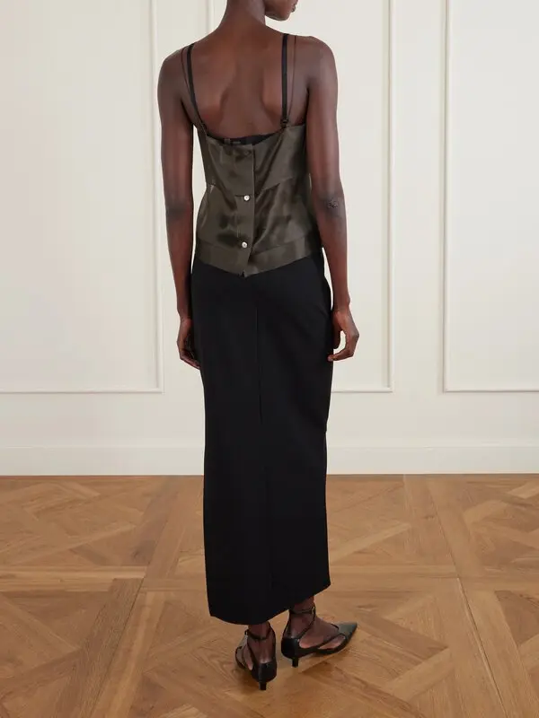 Calvin Klein Carmen Layered Silk-organza Top