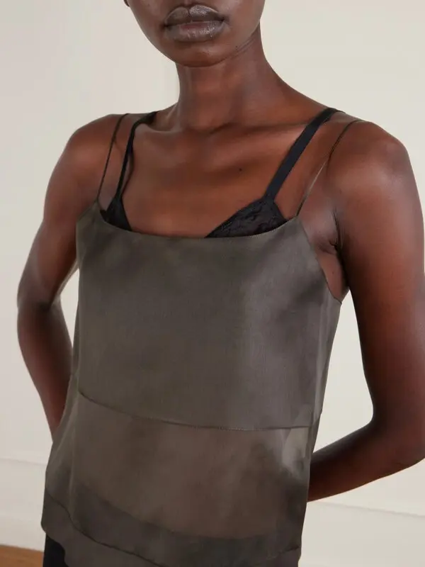 Calvin Klein Carmen Layered Silk-organza Top