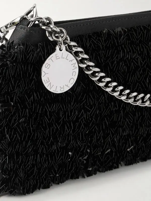 Stella McCartney Falabella Sequin-embellished Satin Shoulder Bag