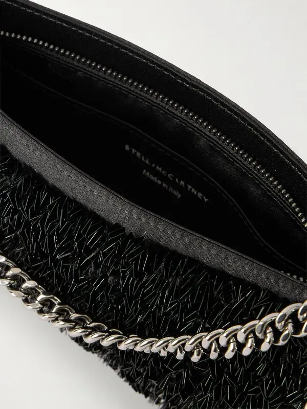Stella McCartney Falabella Sequin-embellished Satin Shoulder Bag