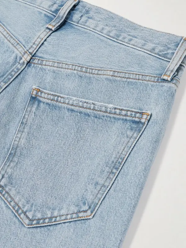 AGOLDE Low Curve Fray Wide-leg Jeans - Blue