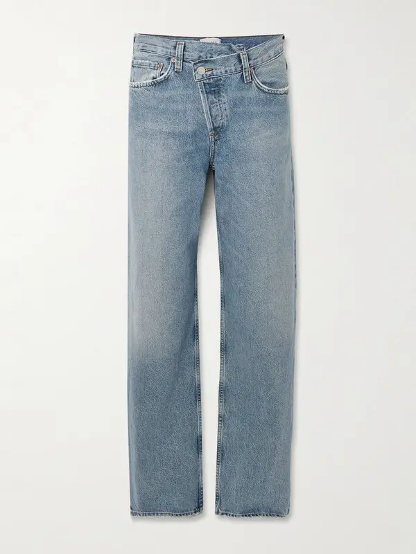 AGOLDE Arc Criss Cross Asymmetric Wide-leg Jeans - Blue