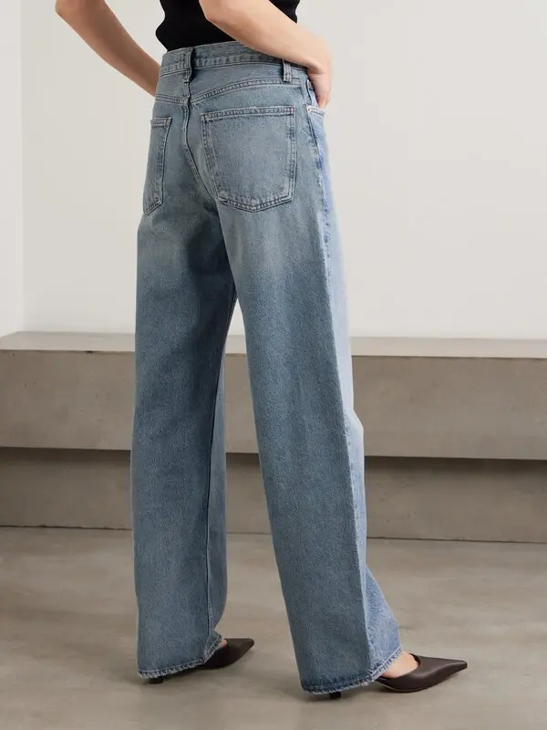 AGOLDE Arc Criss Cross Asymmetric Wide-leg Jeans - Blue