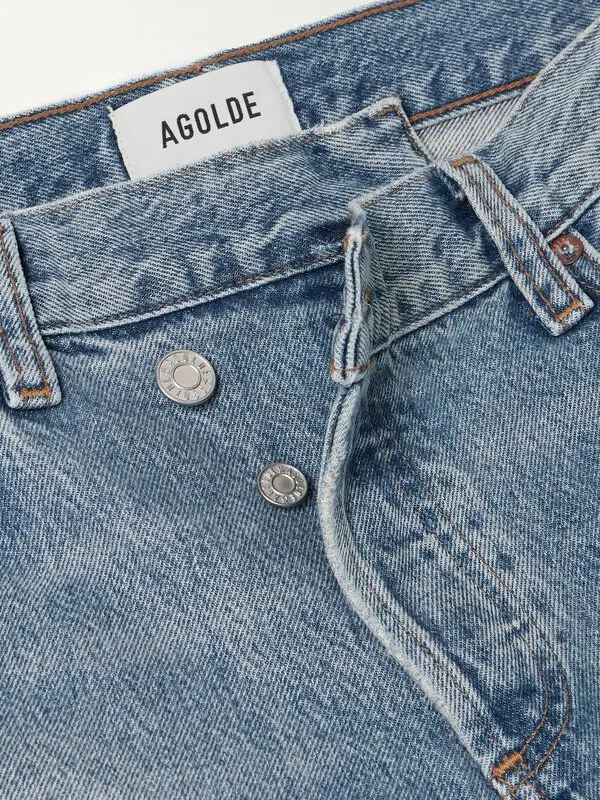 AGOLDE Arc Criss Cross Asymmetric Wide-leg Jeans - Blue