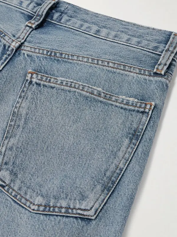 AGOLDE Arc Criss Cross Asymmetric Wide-leg Jeans - Blue